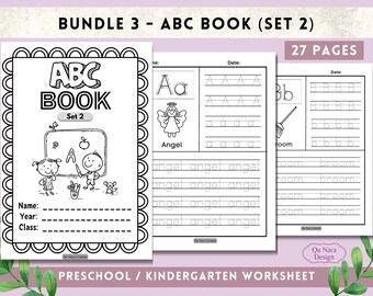 BUNDLE 4 : ABC Book (set 2) - Printable Kindergarten Preschool ...