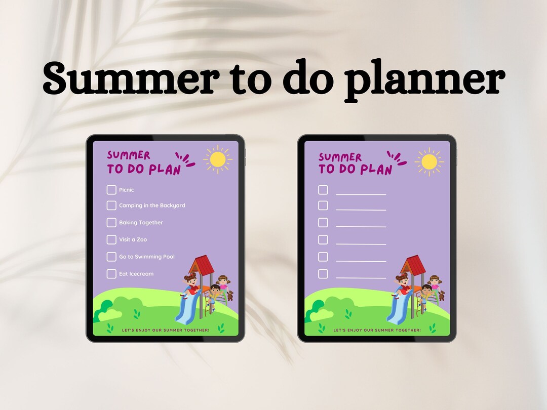 Children Summer Vacation Planners Summer Activities Planner Kids ...