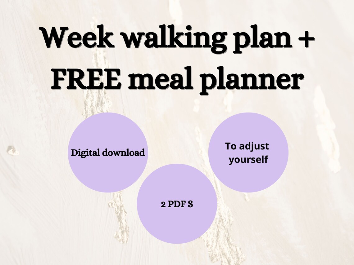Week Walking Plan + FREE Meal Planner, Weightloss, Walkingplan ...