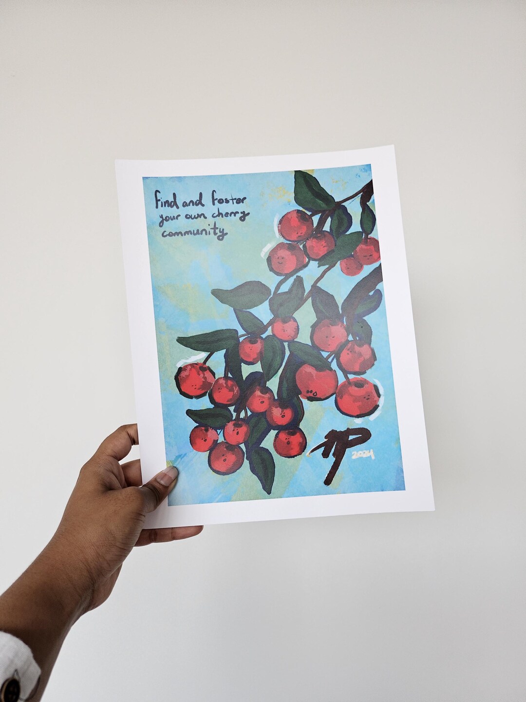 Find Your Cherry Community I High Quality Illustrated Print for Home ...