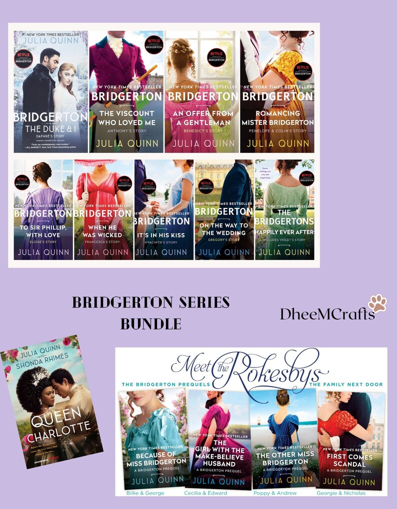 Bridgerton Series by Julia Quinn 14 E-book - Etsy