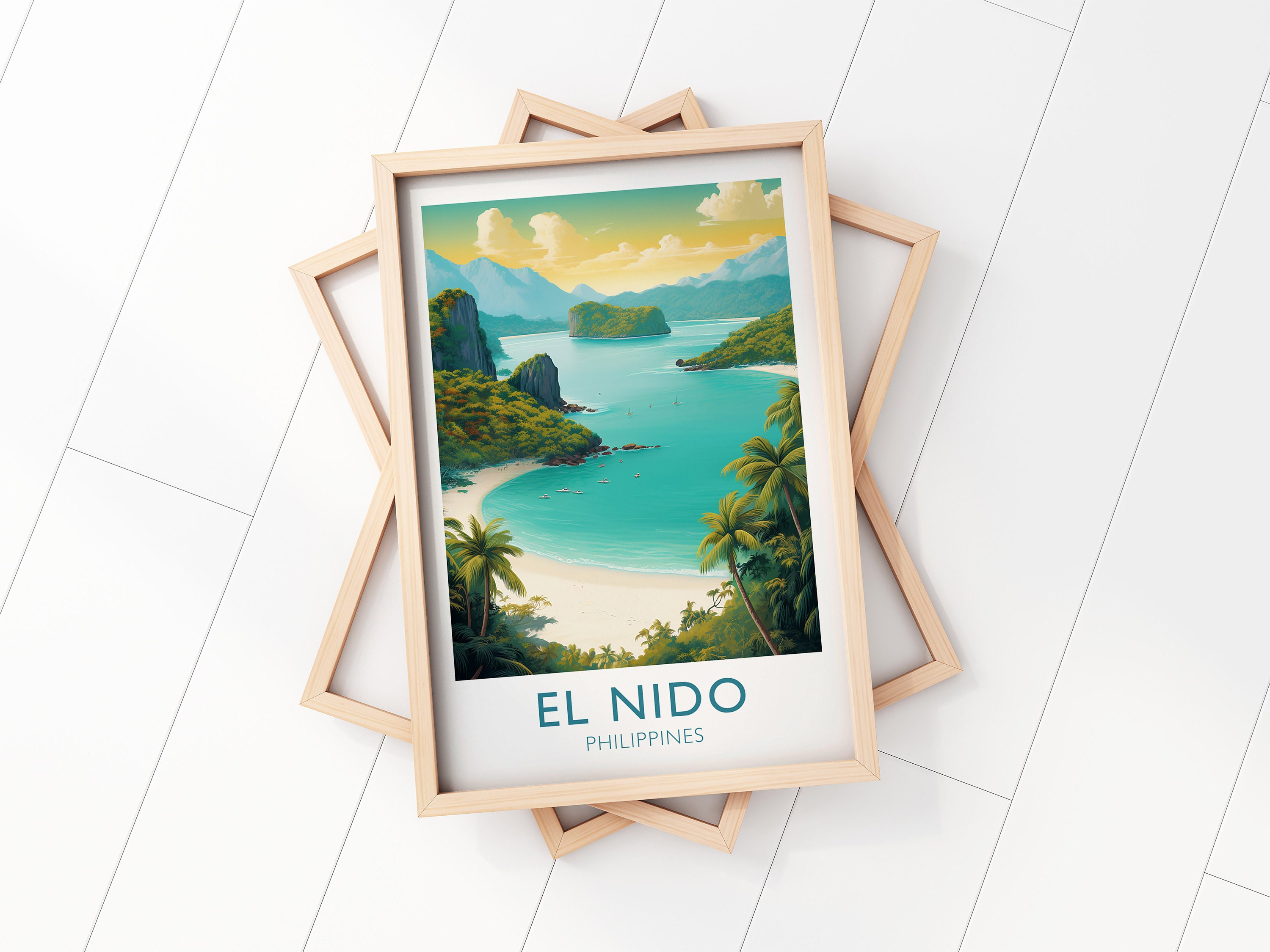 El Nido Digital Print Printable Wall Art Digital Art Download Travel ...