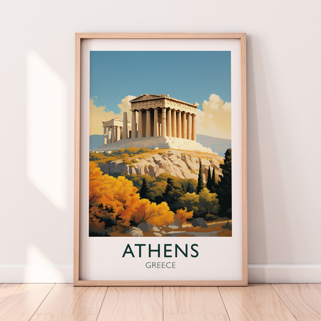 Athens Digital Print Printable Wall Art Digital Art Download Travel ...