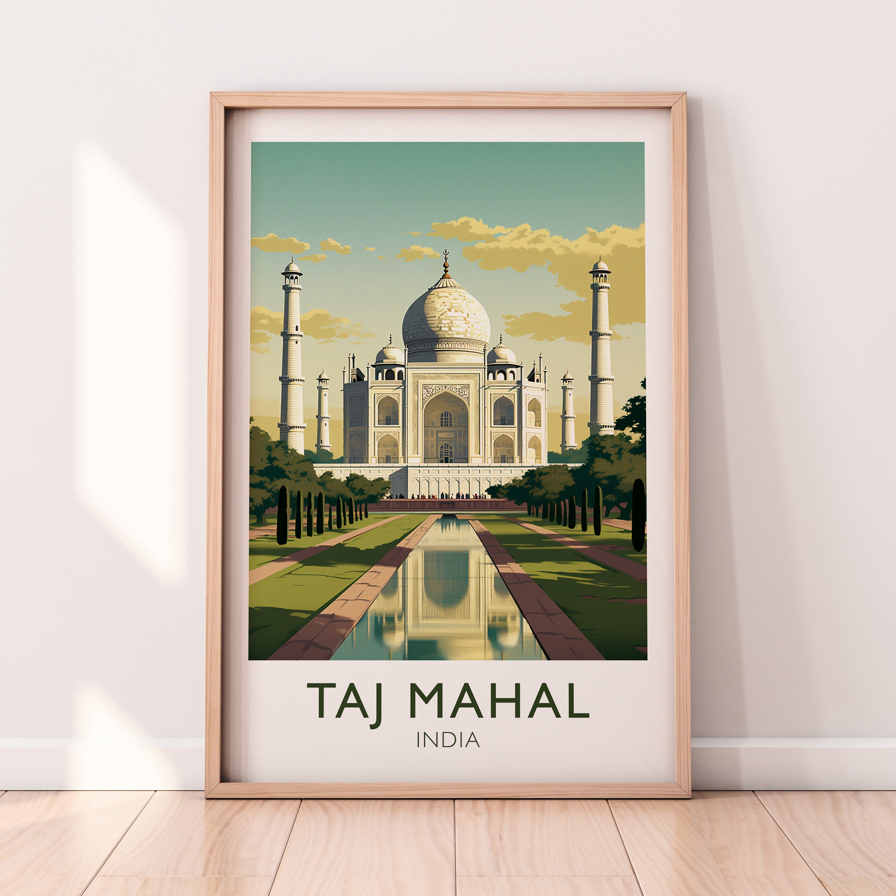 Taj Mahal Digital Print Printable Wall Art Digital Art Download Travel ...