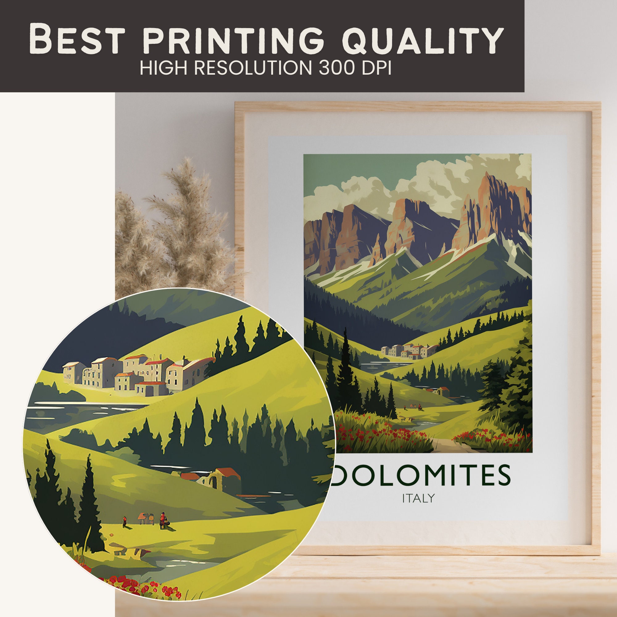 Dolomites Digital Print Printable Wall Art Digital Art Download Travel ...