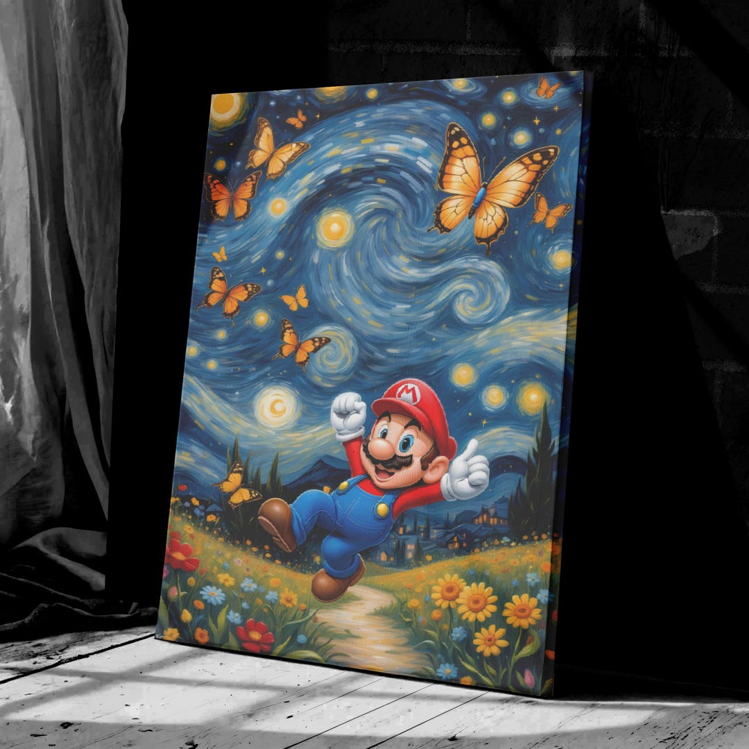 Super Mario Canvas Super Mario Bros Super Mario Gift, Super Mario Art ...