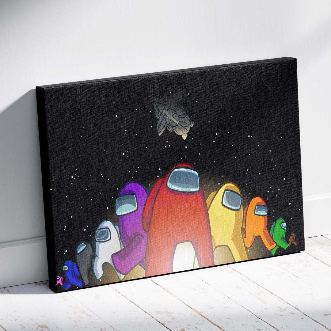Among Us Crewmates Canvas Poster | Space Impostor Art | Colorful ...