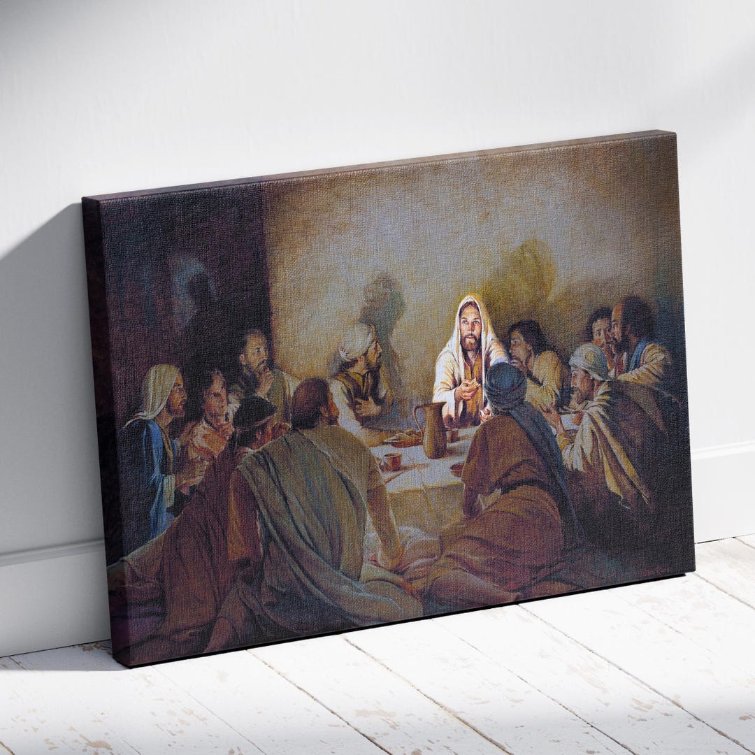 Last Supper, Jesus and Disciples Canvas Art | Spiritual Wall Art ...