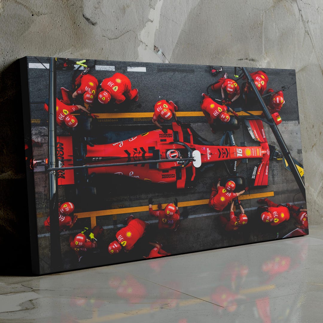 F1 Pit Stop Canvas Print | Formula 1 Wall Art | Motorsport Racing ...