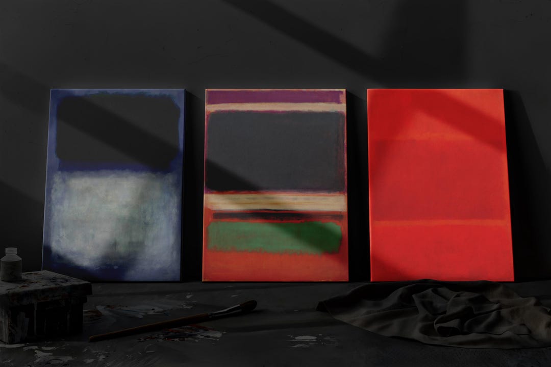Mark Rothko Abstract Expressionism Canvas Art Set of 3 | Mark Rothko ...