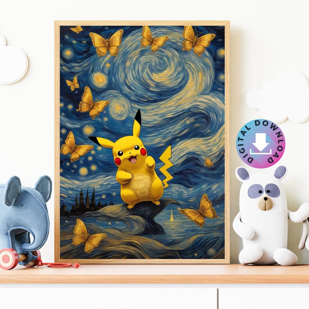 Pikachu Digital Download Pikachu Printable Pikachu Digital Printing ...