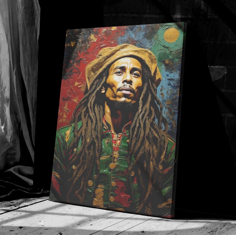 Bob Marley Canvas Poster Oil Painting Look Fashion Poster Bob Marley ...