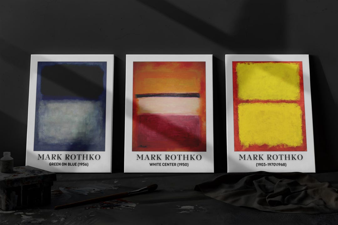 Mark Rothko Abstract Expressionism Canvas Art Set of 3 | Mark Rothko ...