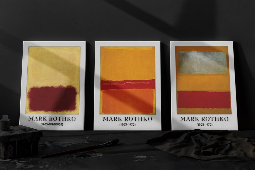 Mark Rothko Abstract Expressionism Canvas Art Set of 3 | Mark Rothko ...