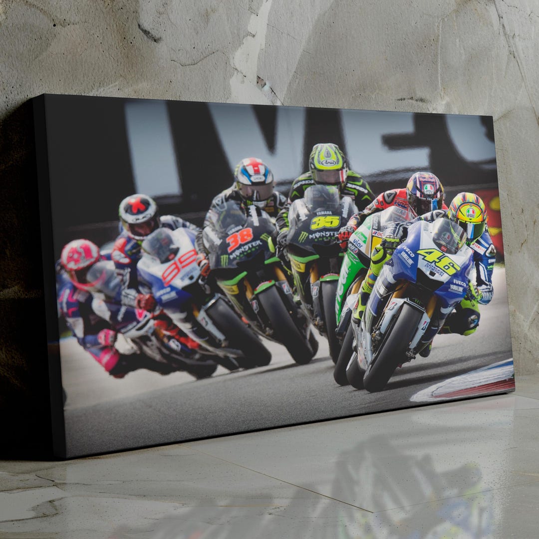 Valentino Rossi Motogp Poster Canvas Rossi Canvas Art Panel Wall Art ...