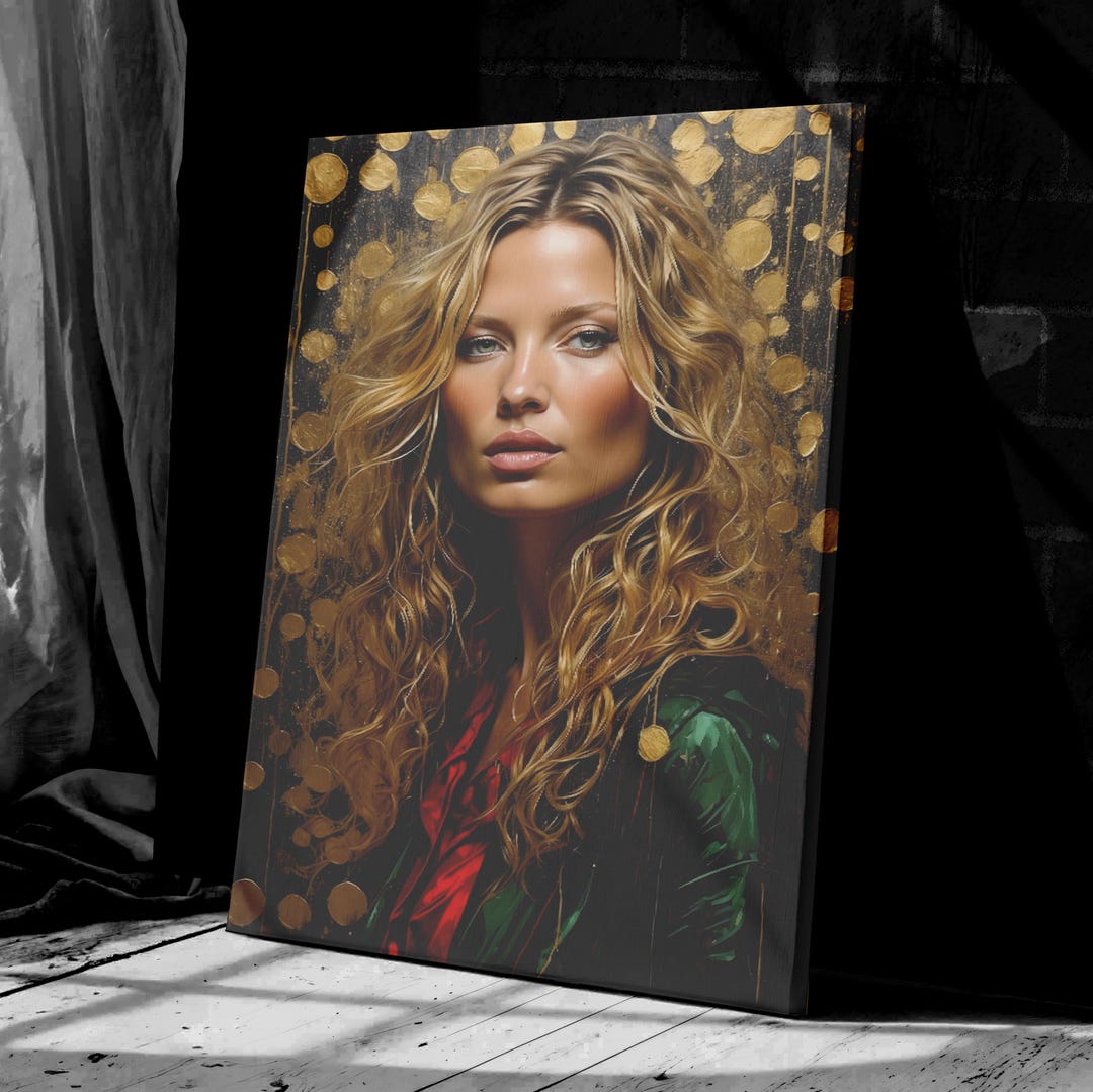 Kate Moss Poster Oil Painting Look Fashion Poster Fashion Wall Art Kate ...