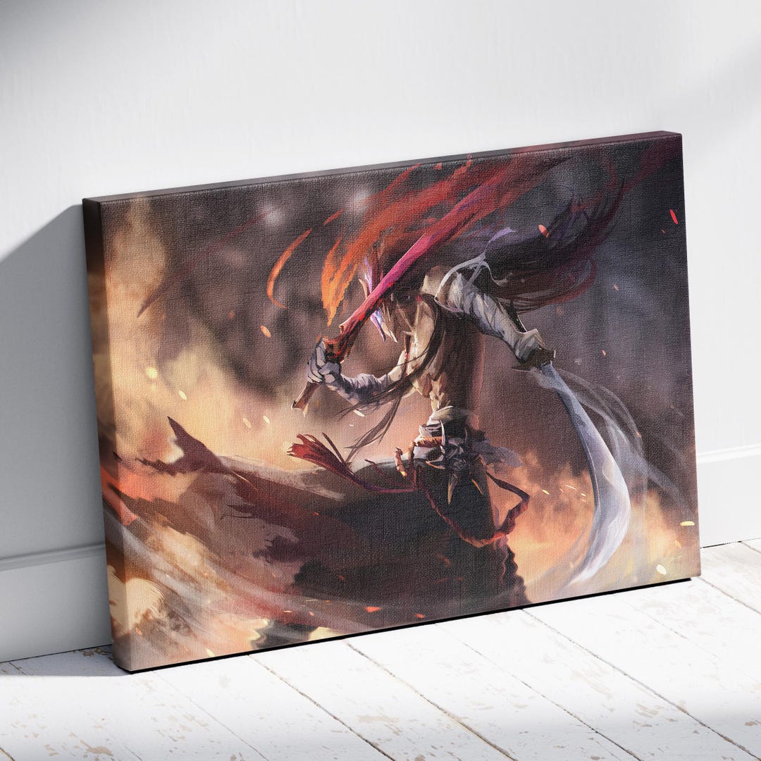 Yone Canvas Art Print, Yone League of Legends Inspired Wall Art, Magic ...