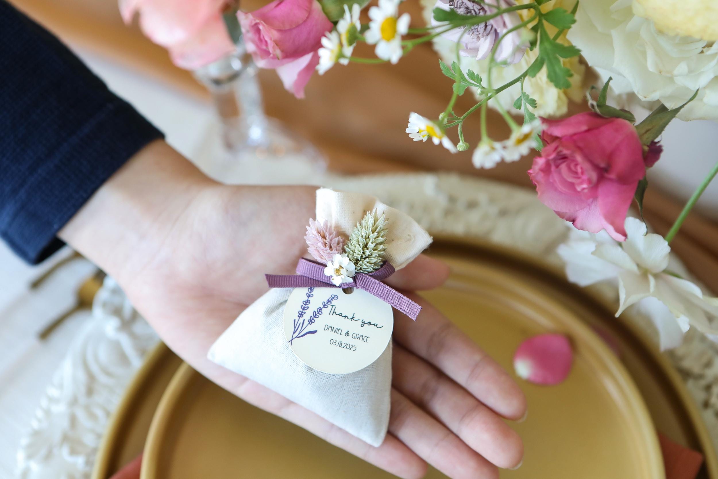 Lavender Sachet Wedding Favors | French Dried Lavender, Customizable ...