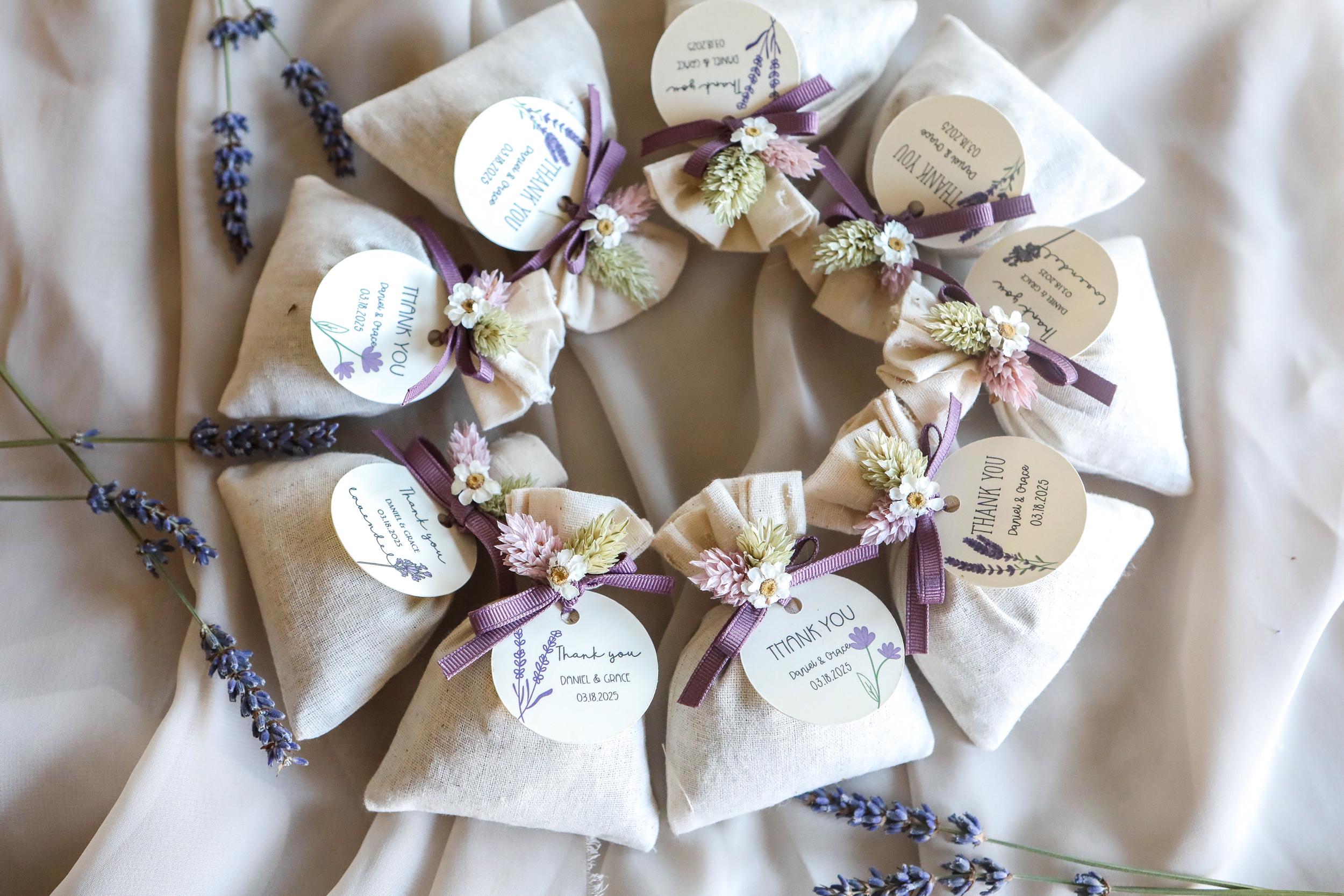 Lavender Sachet Wedding Favors | French Dried Lavender, Customizable ...