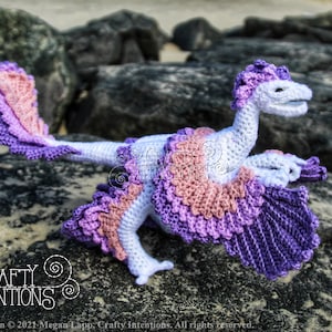 Microraptor Dinosaur Crochet Pattern by Crafty Intentions DIGITAL PDF ...