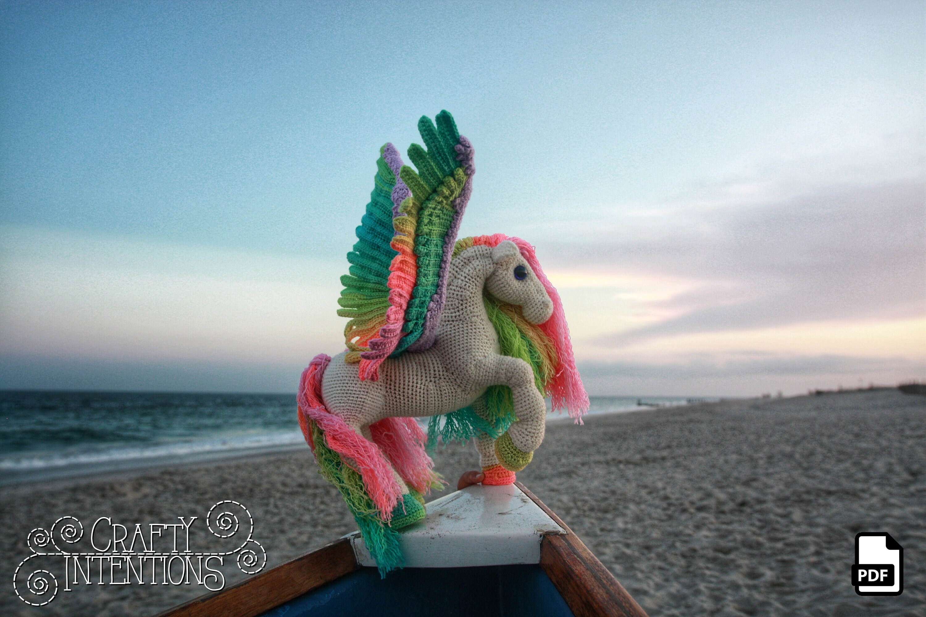 Pegasus Crochet Amigurumi Pattern by Crafty Intentions DIGITAL - Etsy