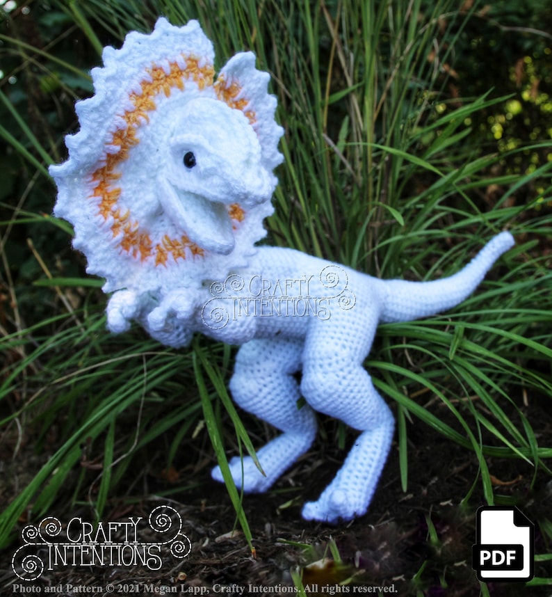 Dilophosaurus Crochet Pattern by Crafty Intentions DIGITAL PDF ...