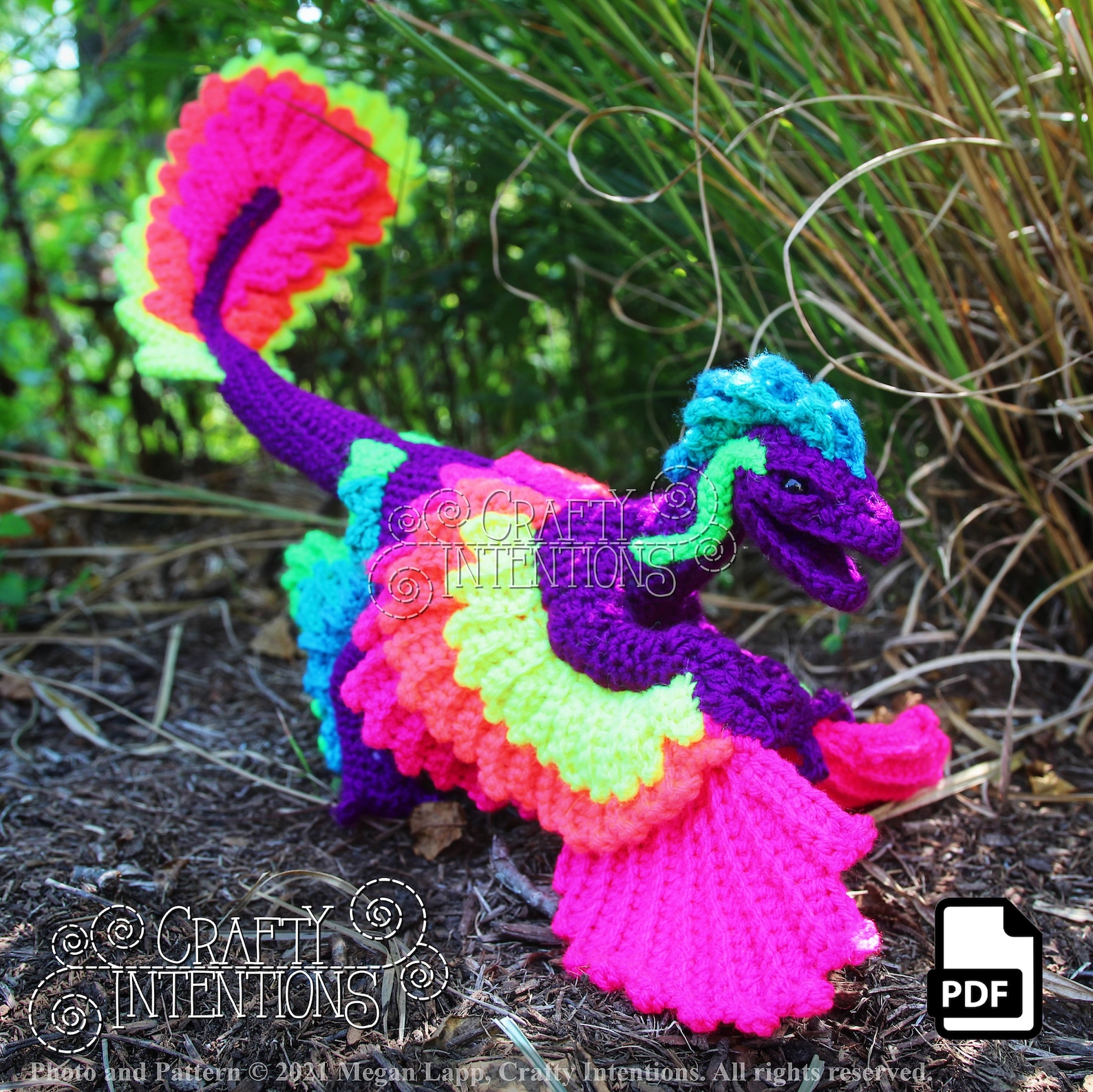 Microraptor Dinosaur Crochet Pattern by Crafty Intentions DIGITAL PDF ...