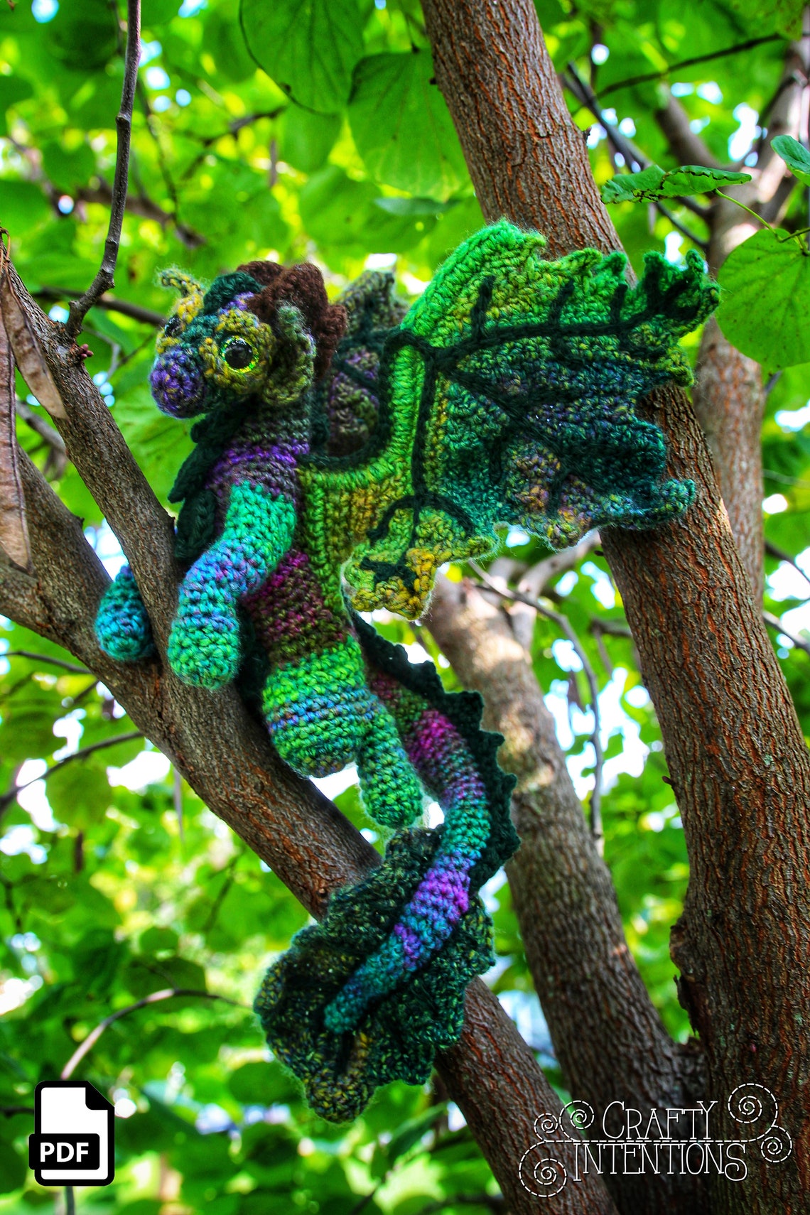 Elemental Earth Dragon Crochet Amigurumi Digital PDF Pattern - Etsy