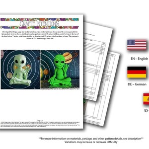 Alien Crochet Amigurumi Pattern DIGITAL Download PDF by Crafty ...