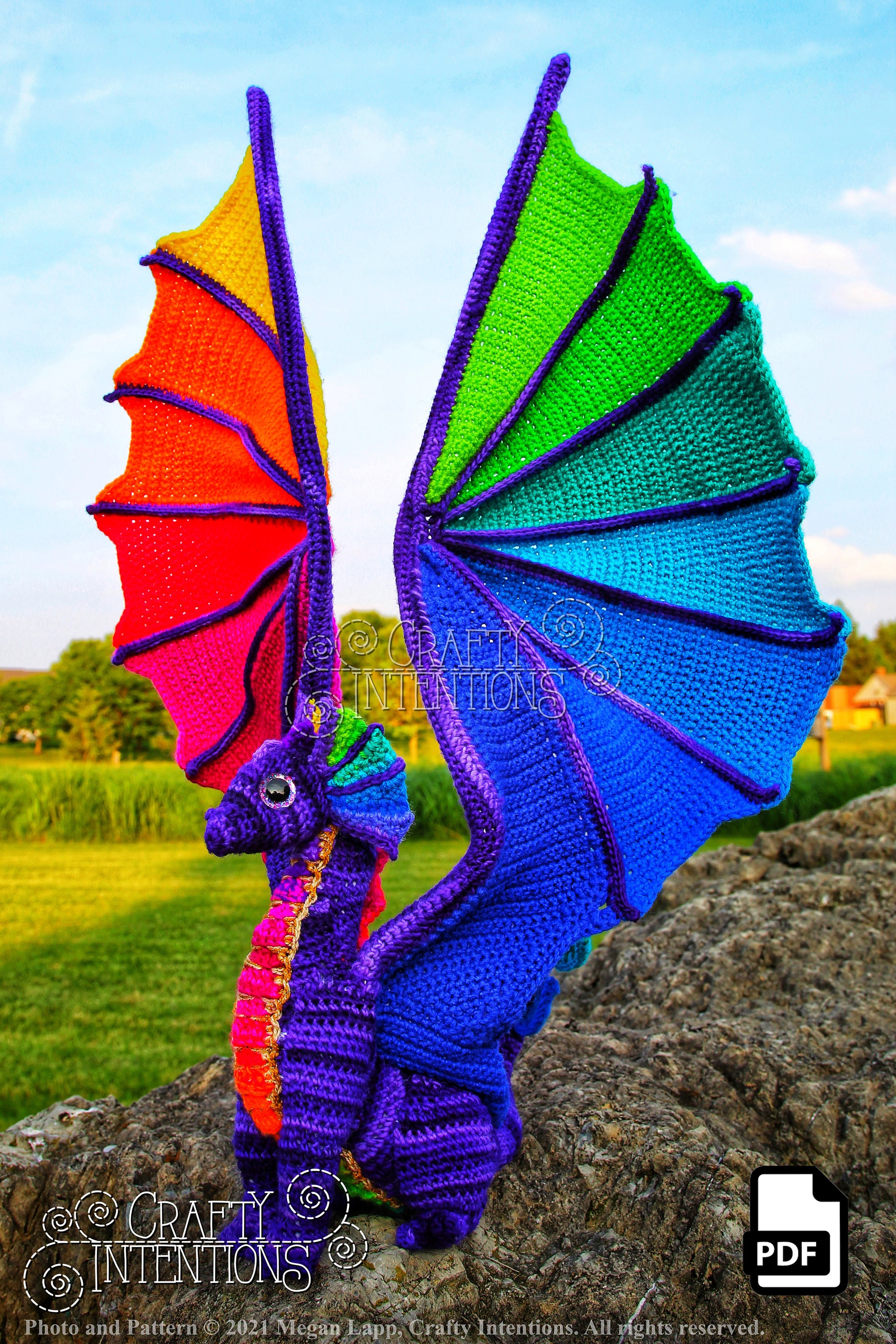Add-on Dragon Crochet Pattern: Epic Pride Wings Amigurumi by - Etsy