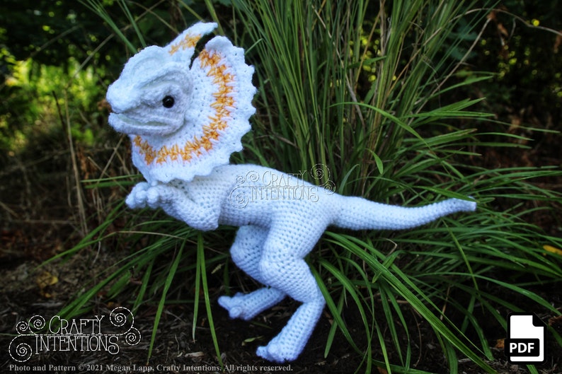 Dilophosaurus Crochet Pattern by Crafty Intentions DIGITAL PDF - Etsy