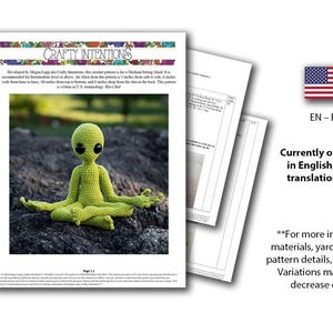 Medium Sitting Alien Crochet Pattern by Crafty Intentions Downloadable ...