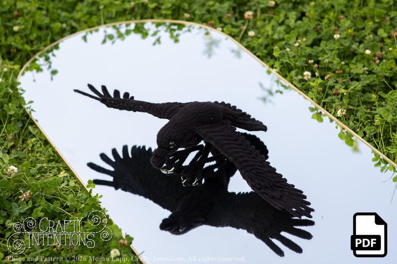 Flying Raven Crochet Pattern by Crafty Intentions Downloadable Digital ...