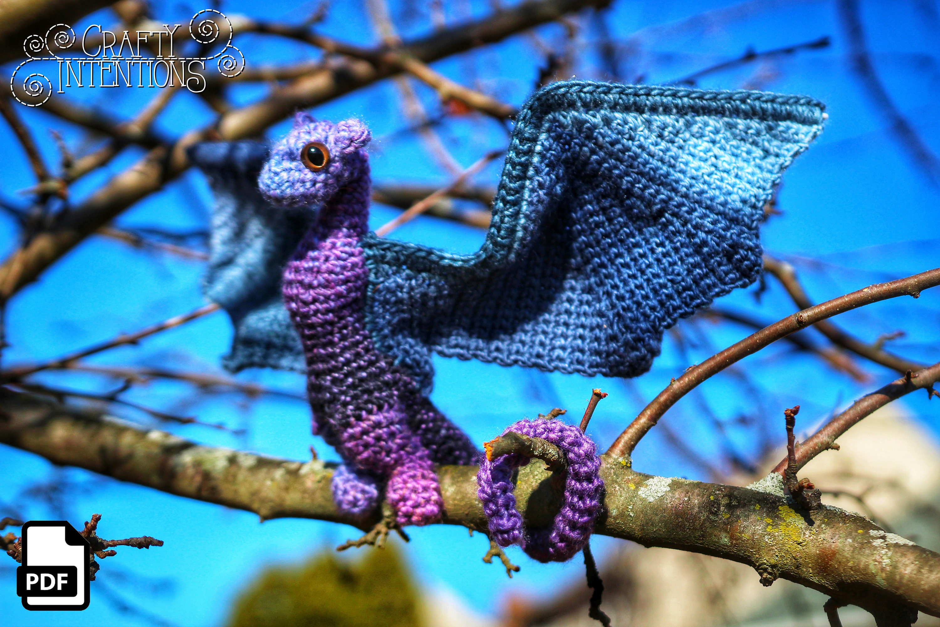 Miniature Wyrm Wyvern Dragon Crochet Amigurumi Pattern DIGITAL - Etsy UK