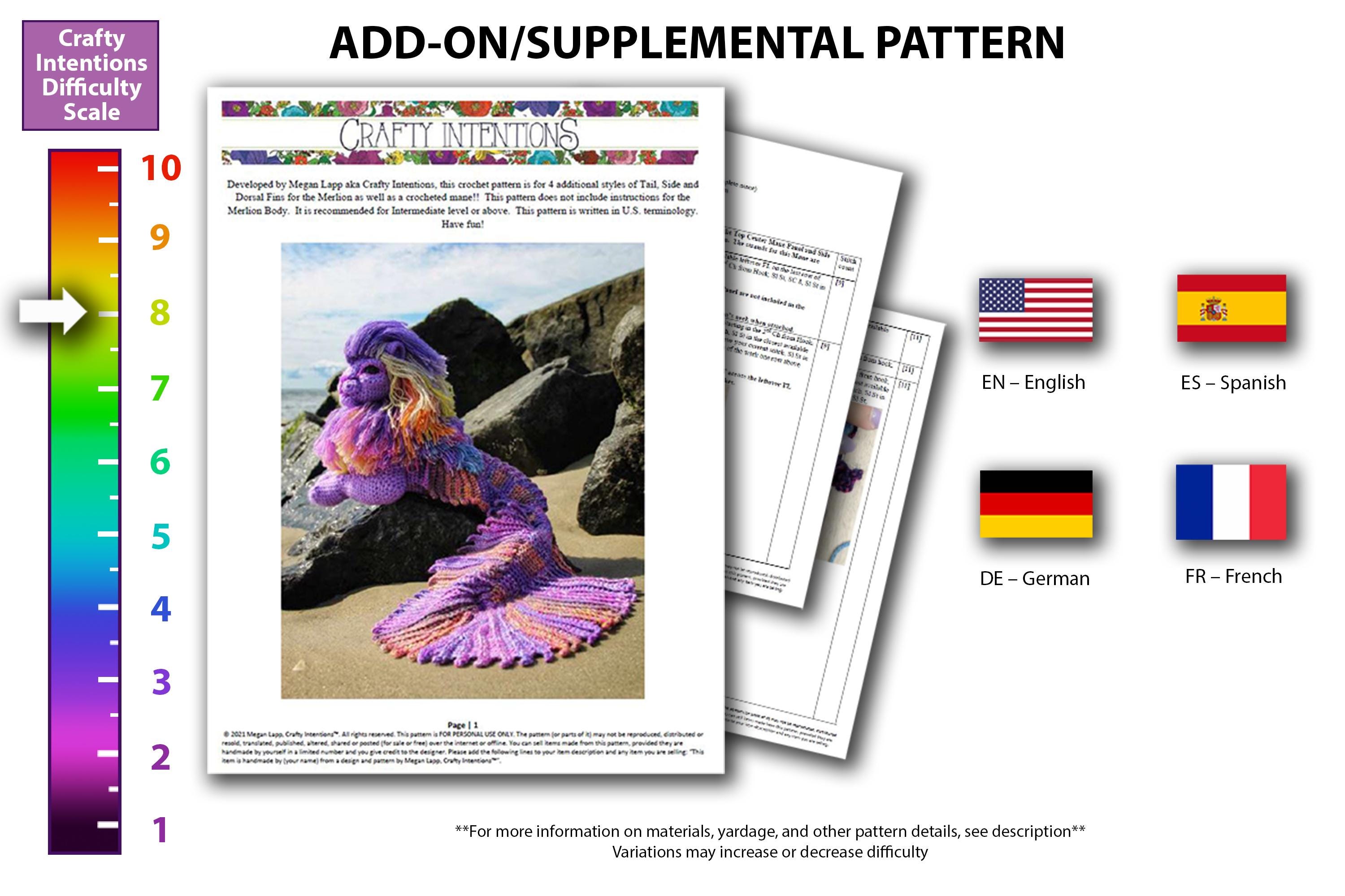 Add-on Merlion Tails and Fins Crochet Pattern by Crafty Intentions ...