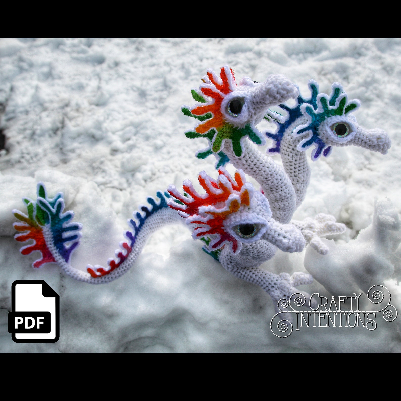 Hydra Three Headed Dragon Crochet Amigurumi Pattern DIGITAL PDF by ...