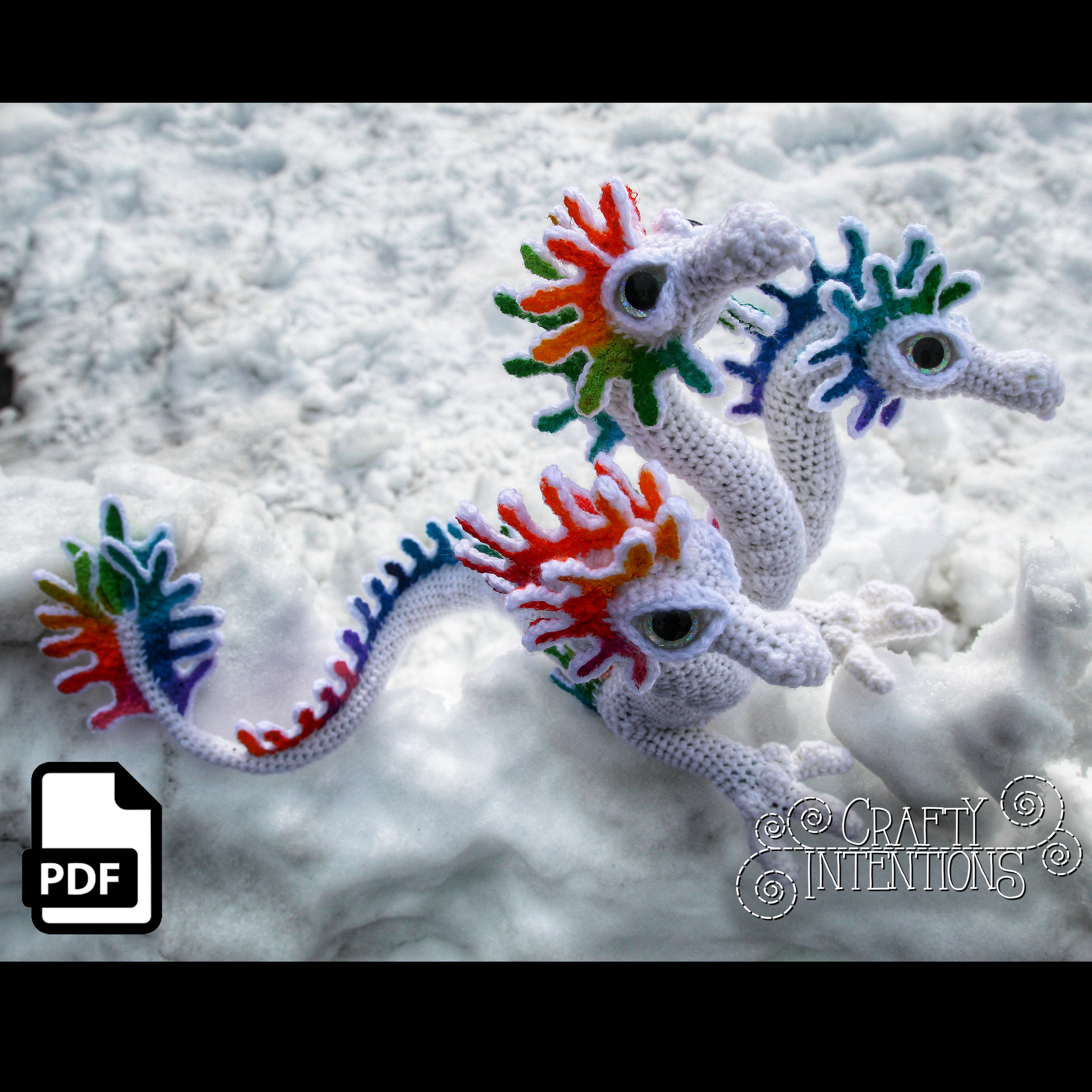 Hydra Three Headed Dragon Crochet Amigurumi Pattern DIGITAL PDF by ...