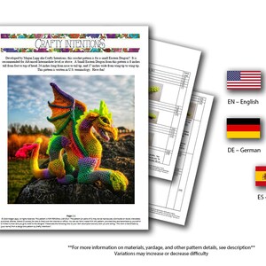 Small Eastern Dragon Crochet Amigurumi Pattern DIGITAL PDF by Crafty ...