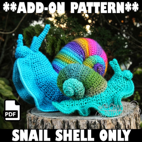 Add-on Round Snail Shell for Giant and Medium Snails Crochet - Etsy