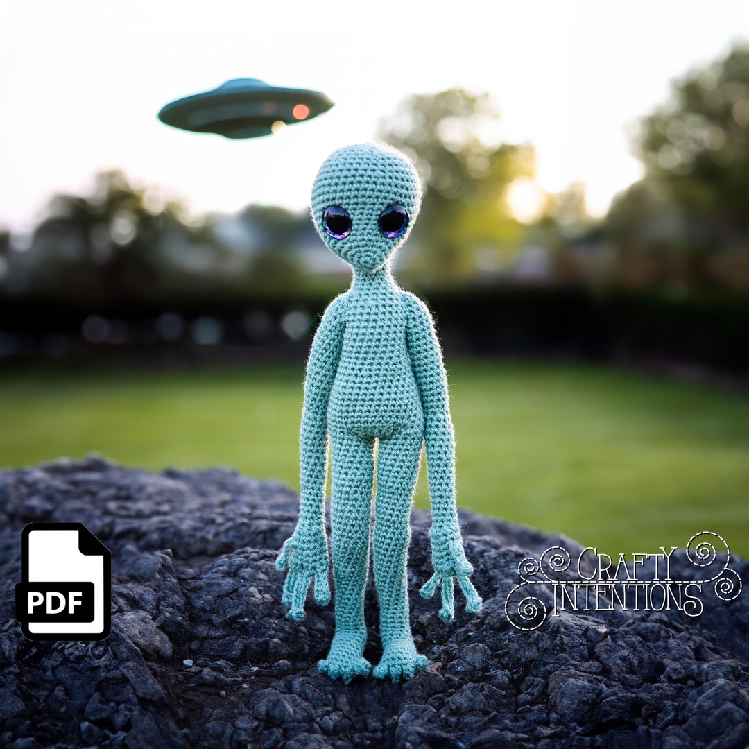Medium Standing Alien Crochet Pattern by Crafty Intentions Downloadable ...