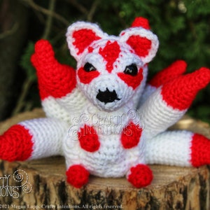 Cute Critters Set 8: Amabie Kappa Kitsune Nekomata Tanuki Crochet ...