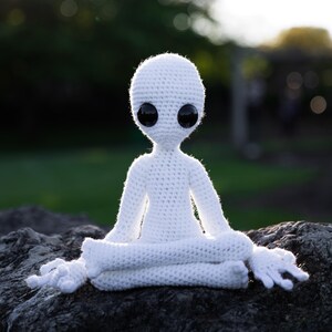 Medium Sitting Alien Crochet Pattern by Crafty Intentions Downloadable ...