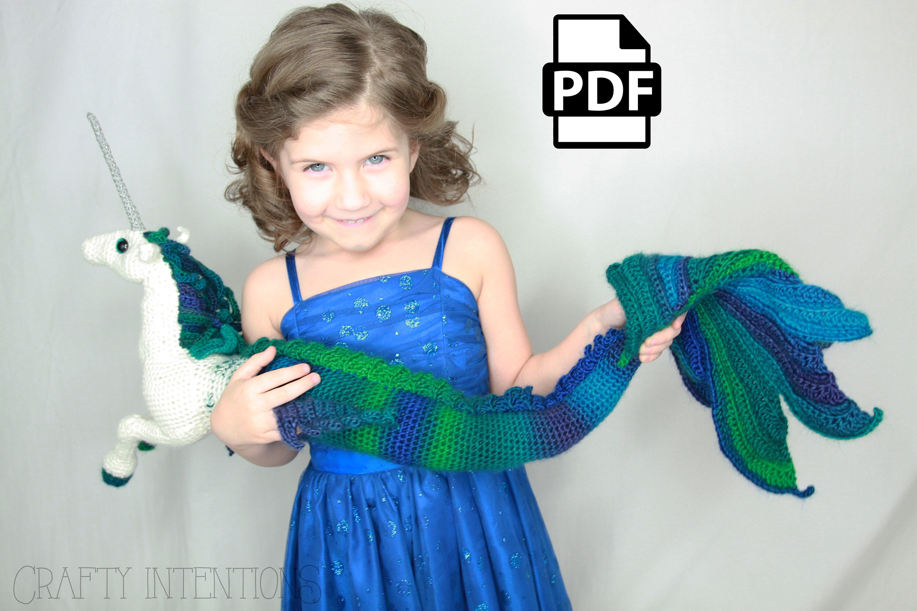 Add-on Mermaid Unicorn Mermicorn Hippocampus Fins Crochet | Etsy