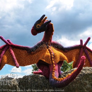 Large Wyvern Crochet Pattern by Crafty Intentions Downloadable DIGITAL ...