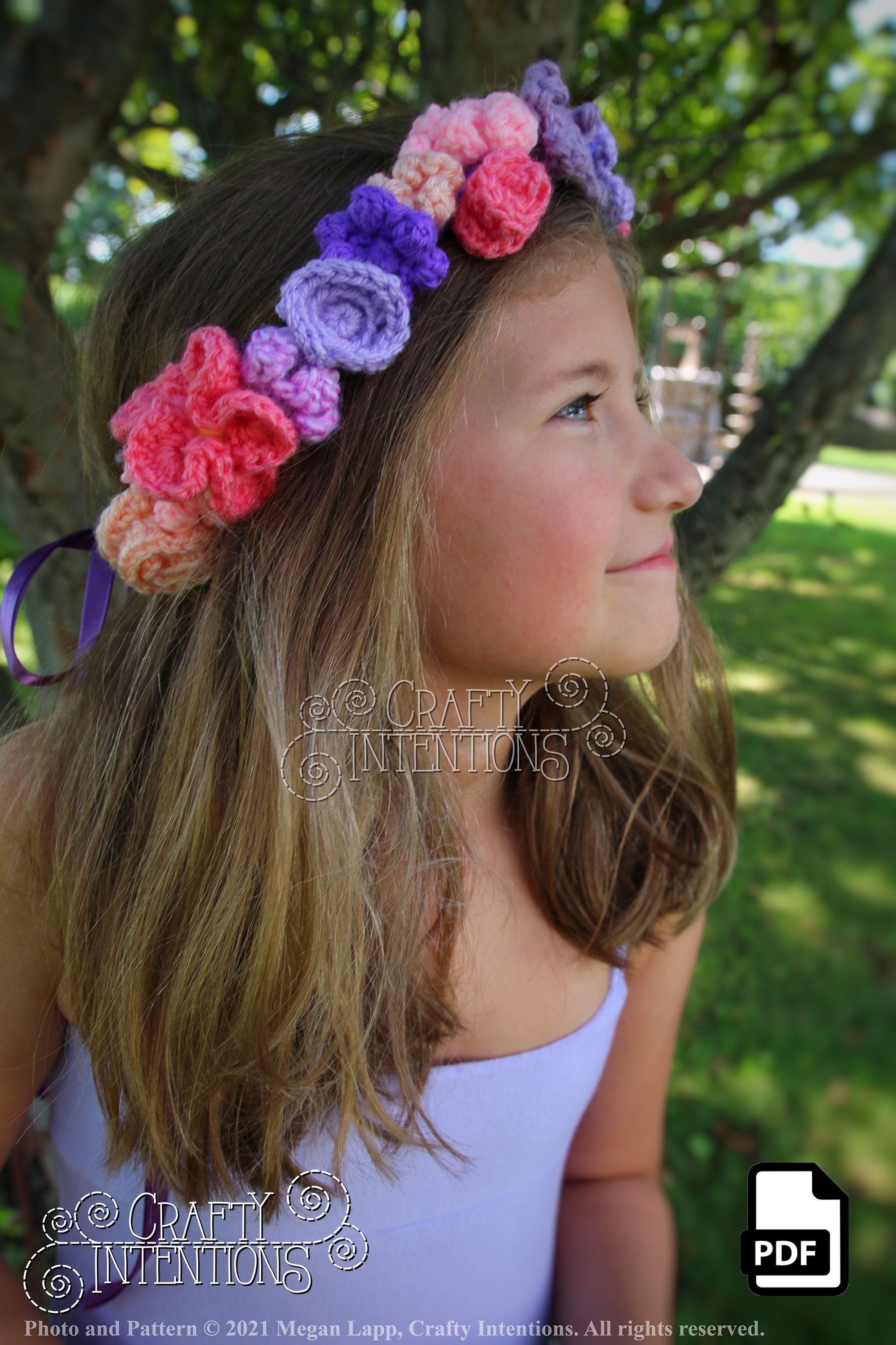 Flower Crown Crochet Amigurumi Pattern With Over 25 Flower and Leaf ...