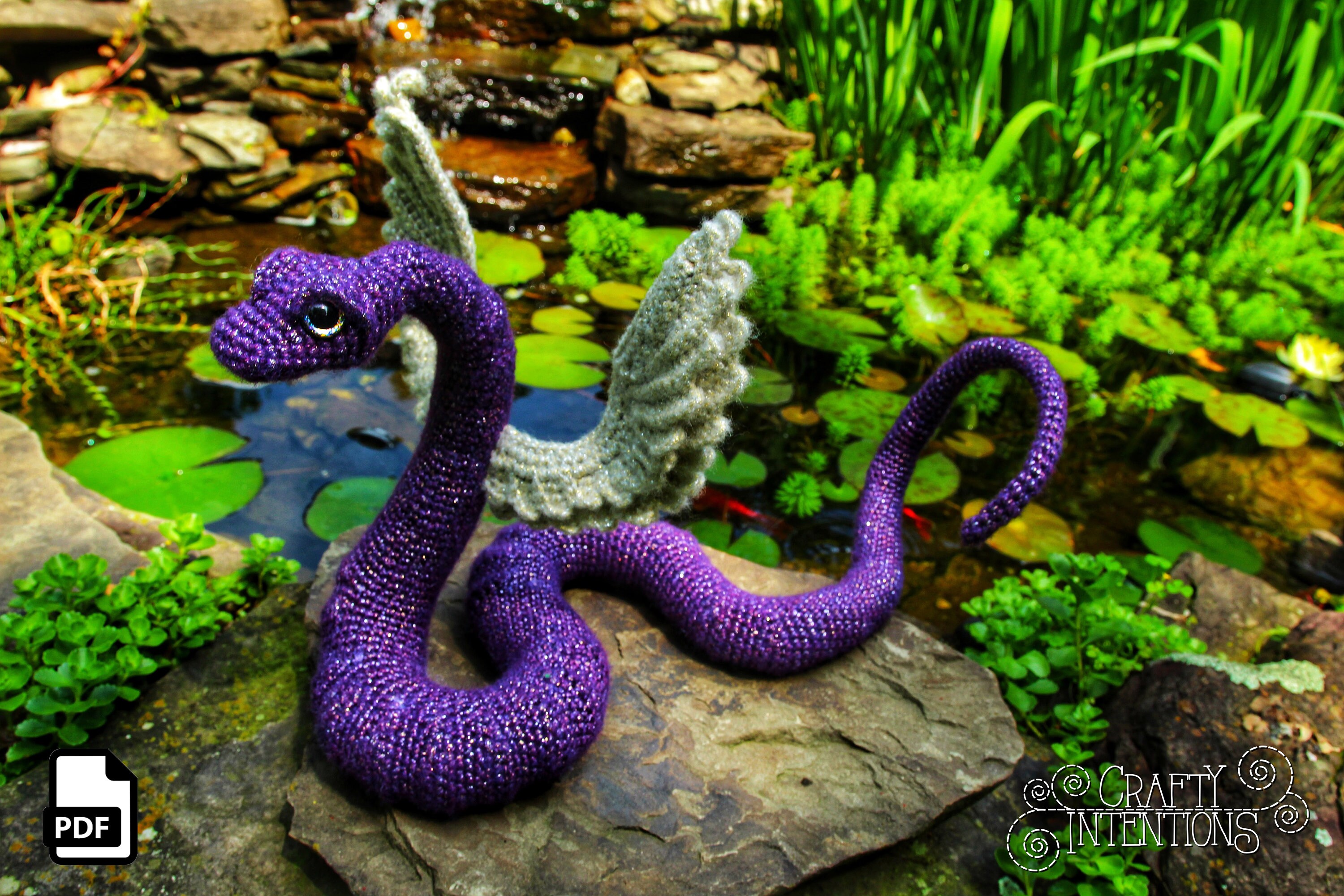 Winged Snake Crochet Amigurumi Pattern DIGITAL PDF by Crafty | Etsy