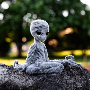 Medium Sitting Alien Crochet Pattern by Crafty Intentions Downloadable ...