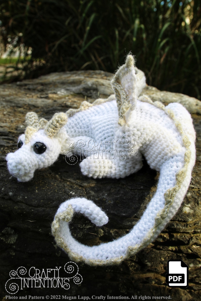 Curvy Sleeping Dragon Crochet Amigurumi Pattern DIGITAL PDF by - Etsy