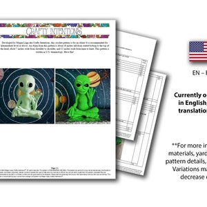 Alien Crochet Amigurumi Pattern DIGITAL Download PDF by Crafty ...