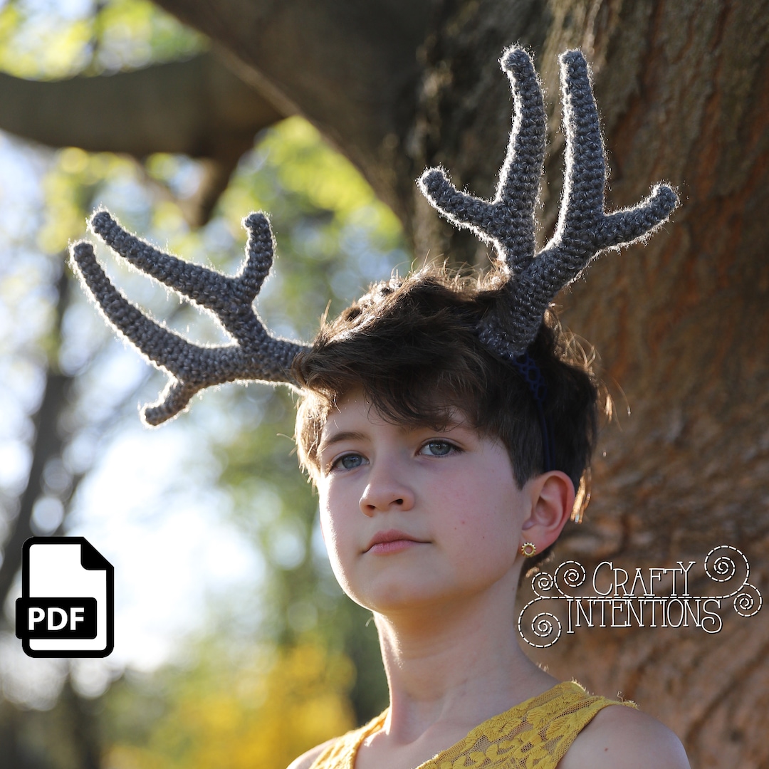Wearable Antlers Set 4 Crochet Pattern by Crafty Intentions ...